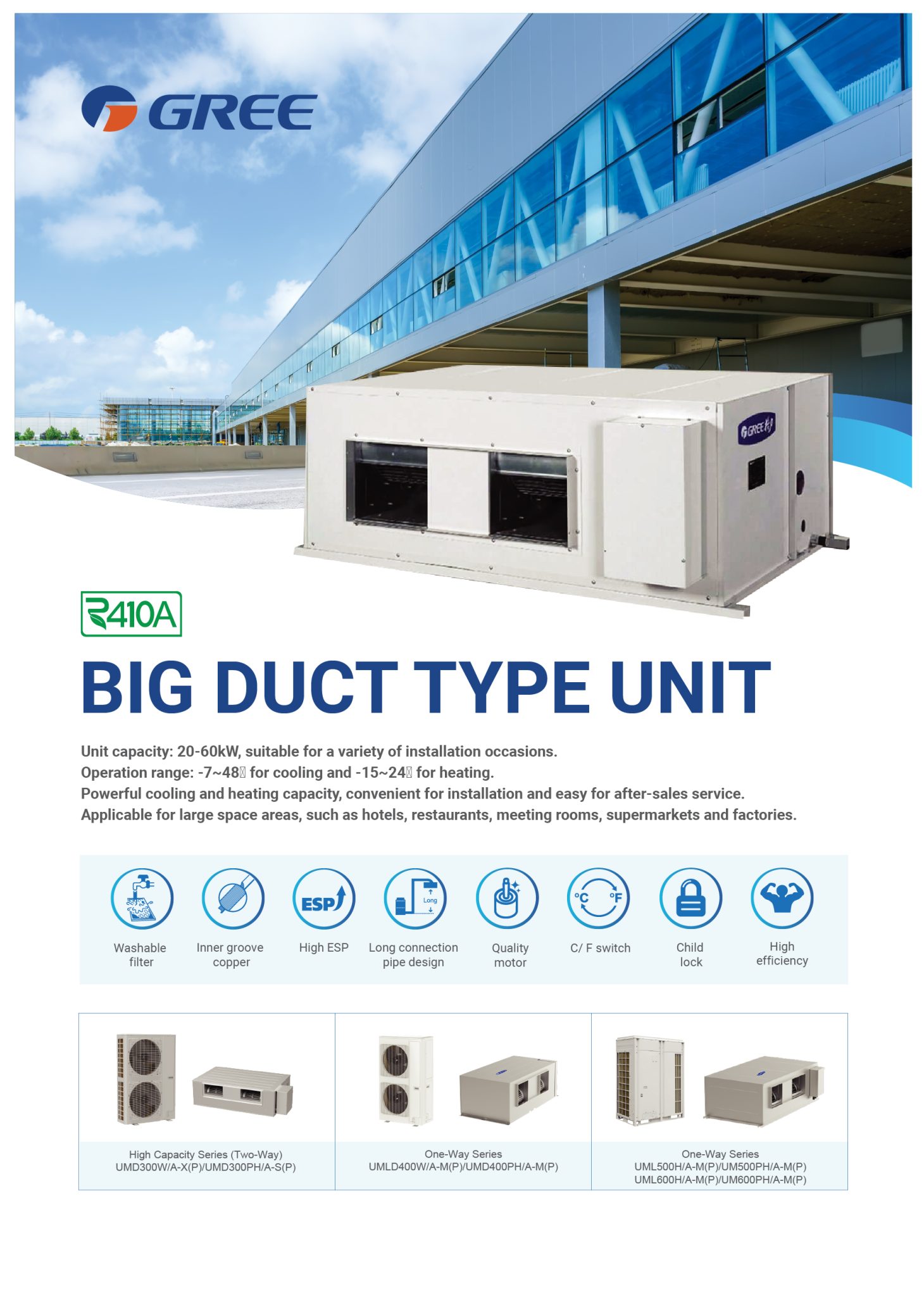 Big Duct Type Unit (Cooling Only) - Gree Malaysia