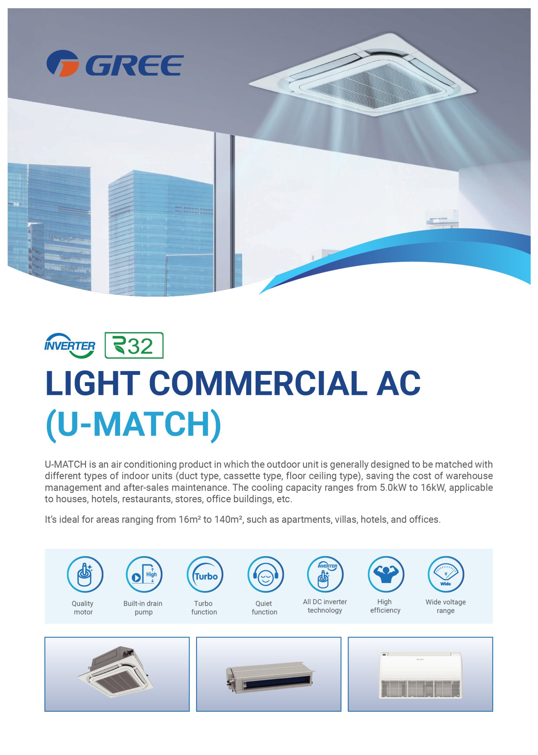 R32 U Match Inverter Series (Cooling only) - Gree Malaysia
